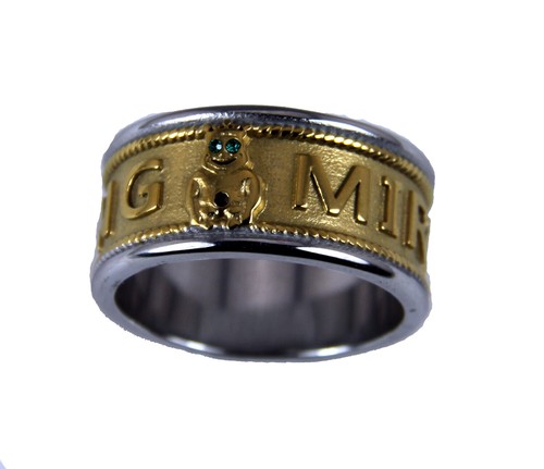 T60 Mens RoJ Royal Order of Jesters Ring Jester Biliken Mirth is King ...