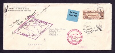 US Scott C14 (cover) 31st May 1930, Graf Zeppelin, $1.30 brown, FINE ...