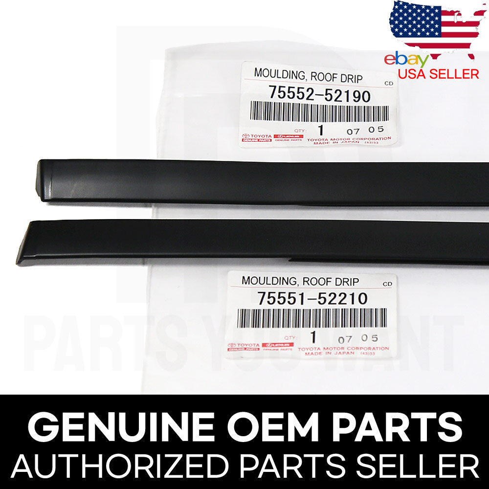 GENUINE Toyota 2012-2019 Prius C OEM Roof Molding SET - 75552-52190 ...