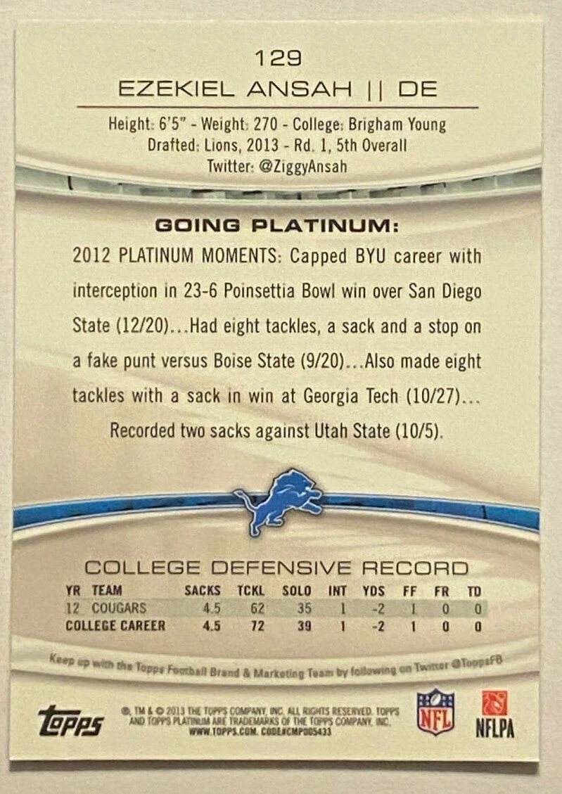 Ziggy Ansah Interception