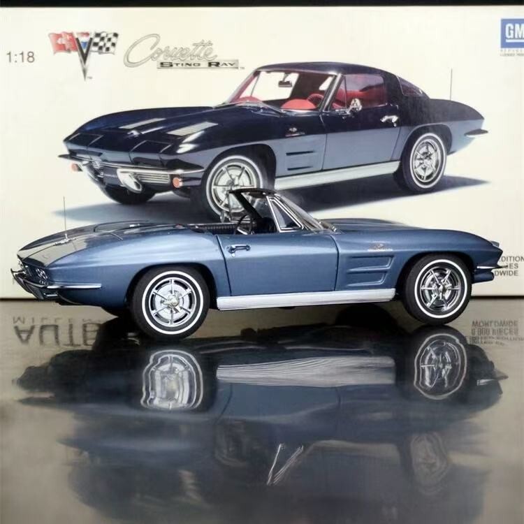 *RARE* Autoart 1/18 1963 Chevrolet Chevy Corvette C2 Convertible Silver ...