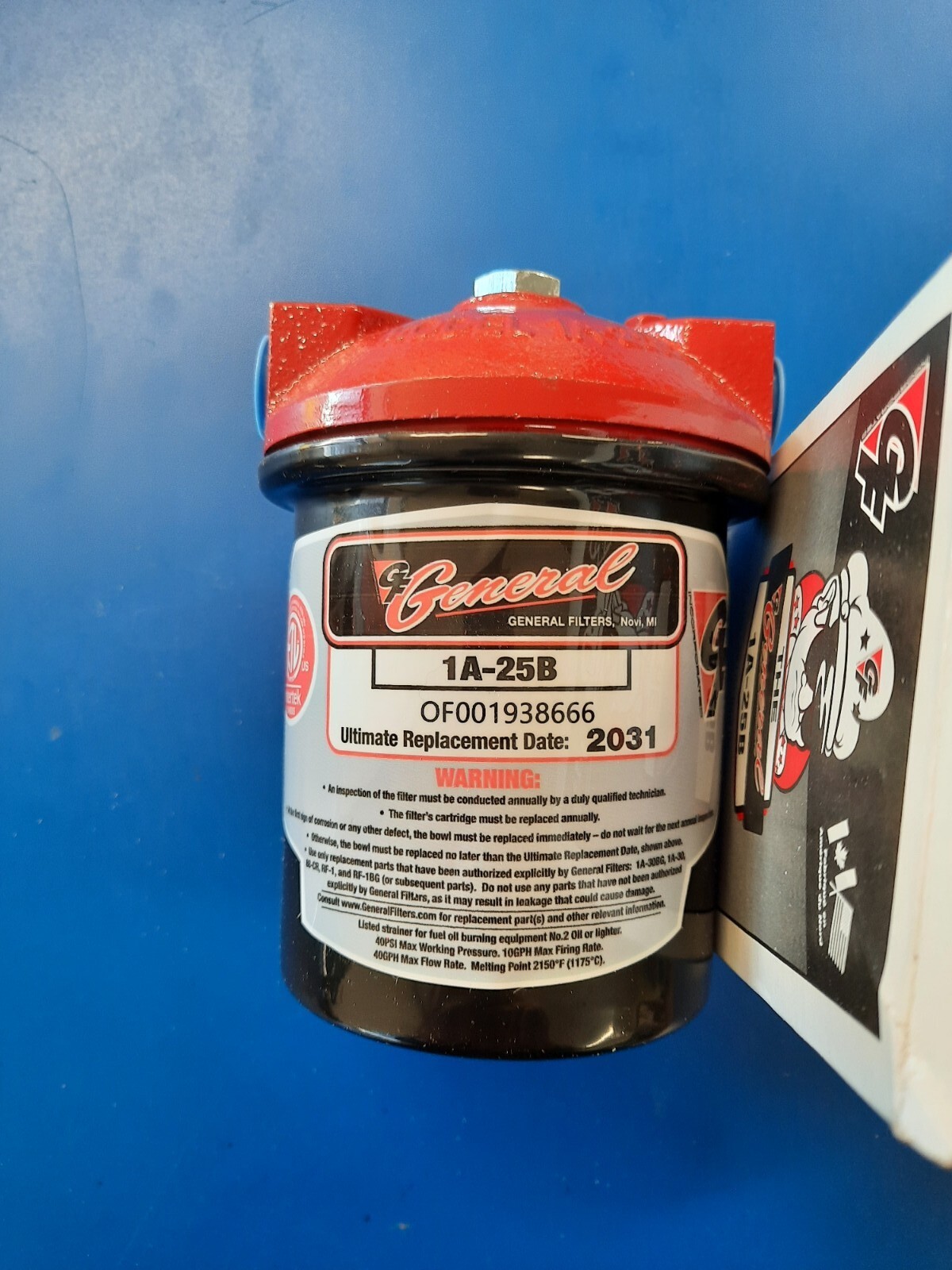 GENERAL FILTERS MODEL 1A-25B FUEL OIL FILTER - 3/8" NPT - 1300 | eBay