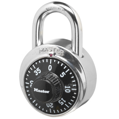 Master Lock 1525 ~ Preset Combination Padlock, 1-7/8 In. Wide Black ...
