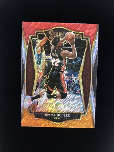Jimmy Butler Red White Orange Shimmer Prizm 2020-21 Select NBA Premier ...
