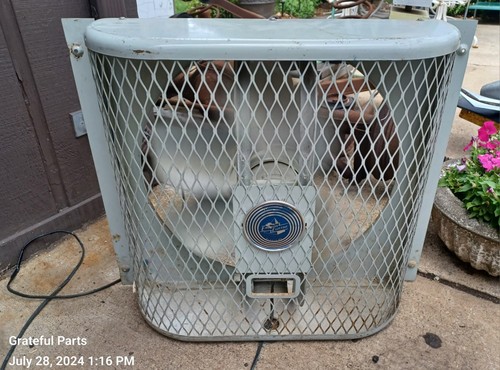 1950s 60s Emerson Electric Metal Window Fan TESTED & WORKS BUTNEEDS ...