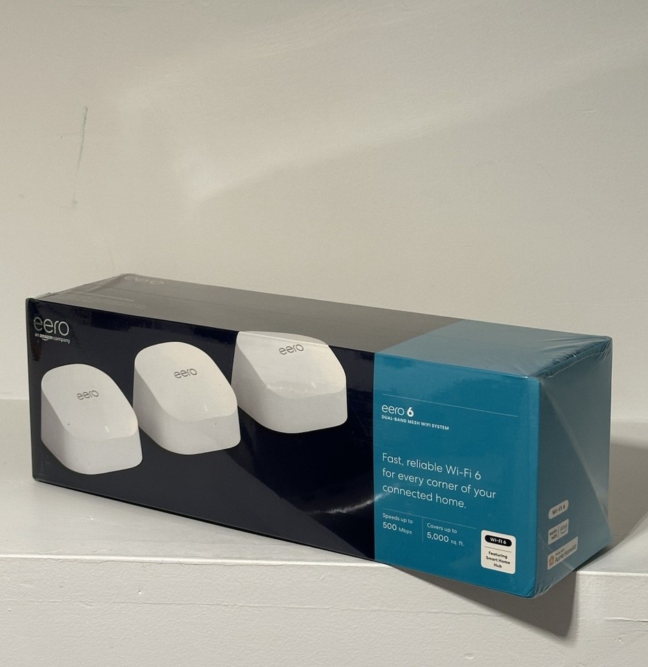 New Amazon eero 6 Mesh Wi-Fi system (3-Pack Router & 2 Extenders) 75 ...
