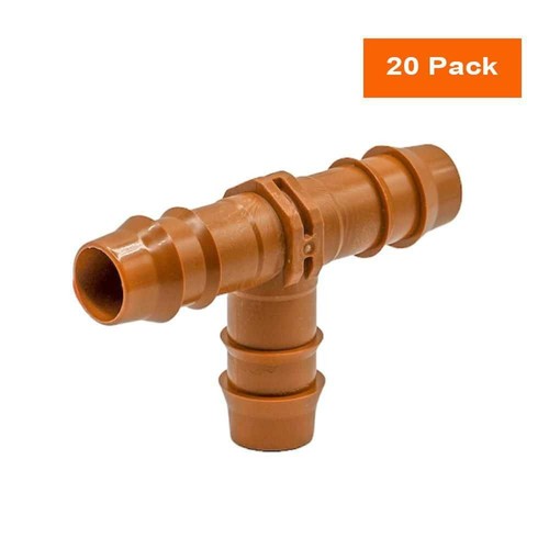 1/2 In. Barbed Tee, 600 In. ID, 17 Mm, BRN (20-Pack) | eBay