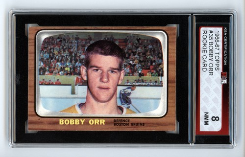 1966-67 TOPPS #35 BOBBY ORR ROOKIE CARD KSA 8 NMM !! | eBay