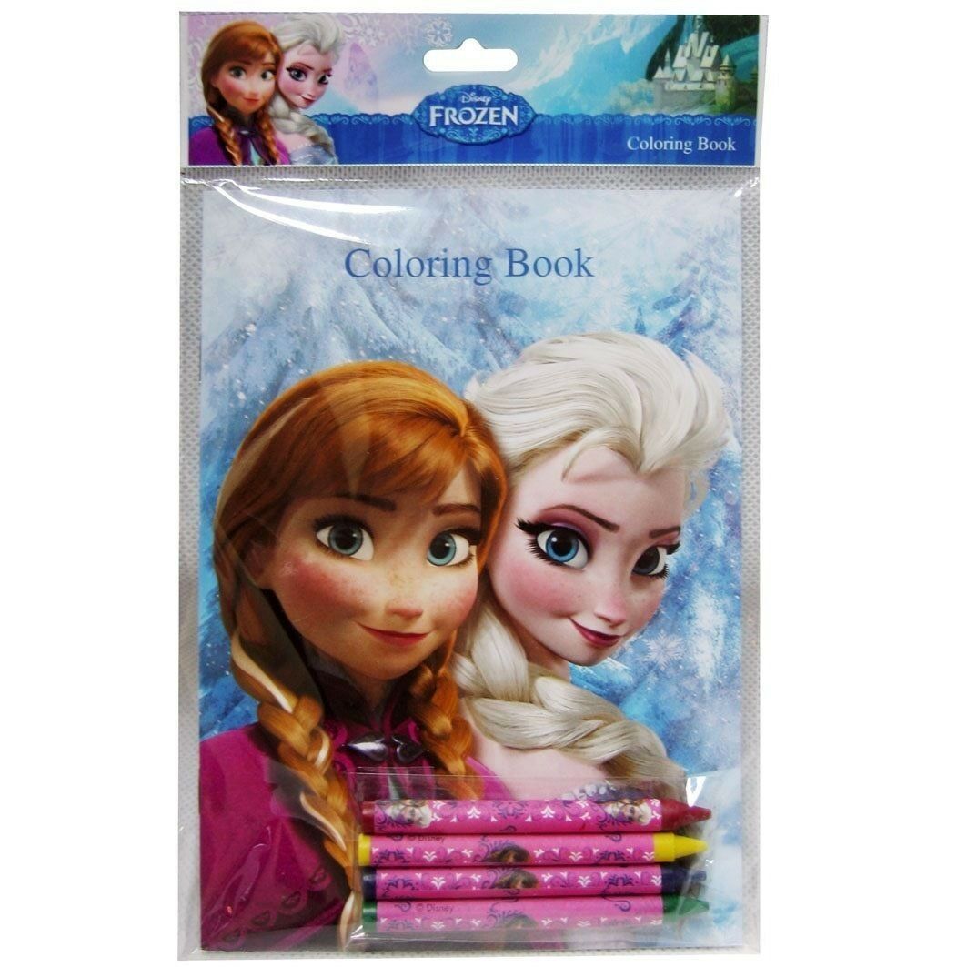 Disney Frozen Coloring Books Princess Elsa and Anna Book and Crayons ...
