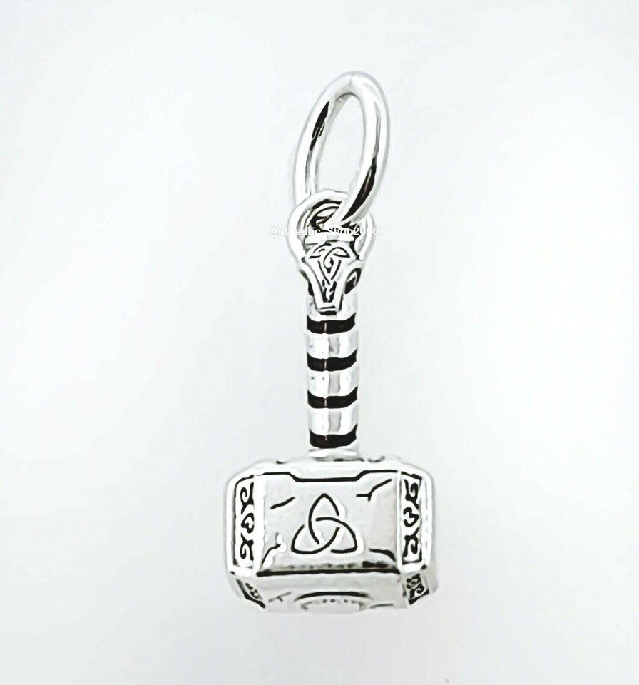 New 100% Authentic PANDORA 925 Marvel The Avengers Thor's Hammer Charm ...