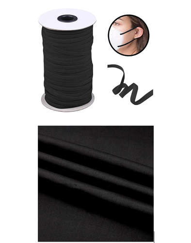 New Creations Fabric & Foam Inc, 1/4" Wide Elastic for Masks Braided ...
