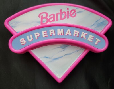 Barbie Supermarket Sign Replacement Part 1996 Pink | eBay