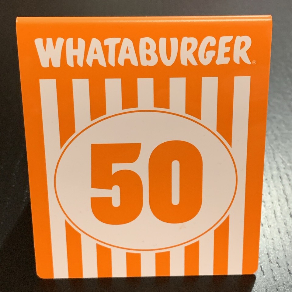 Whataburger Collectible Table Tent Houston Texans LOGO NFL Limited ...