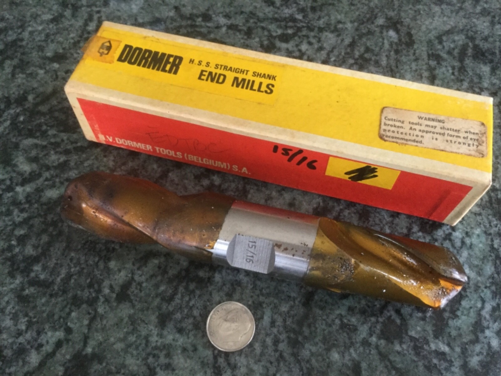 DORMER 15/16 HSS double ended end mill EDTBC shank 2 FLUTE 6 3/8 L ...