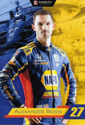 2019 ALEXANDER ROSSI "NAPA ANDRETTI AUTOSPORT" #27 NTT SERIES INDY CAR ...