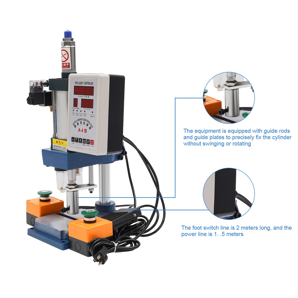 440LB/200KG Pneumatic Punch Press Machine Desktop Punching Press ...