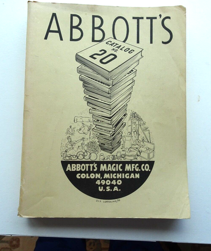ABBOTT'S MAGIC CATALOG NO. 20-Sid Lorraine/73 ABBOTT MAGIC MFG. CO ...