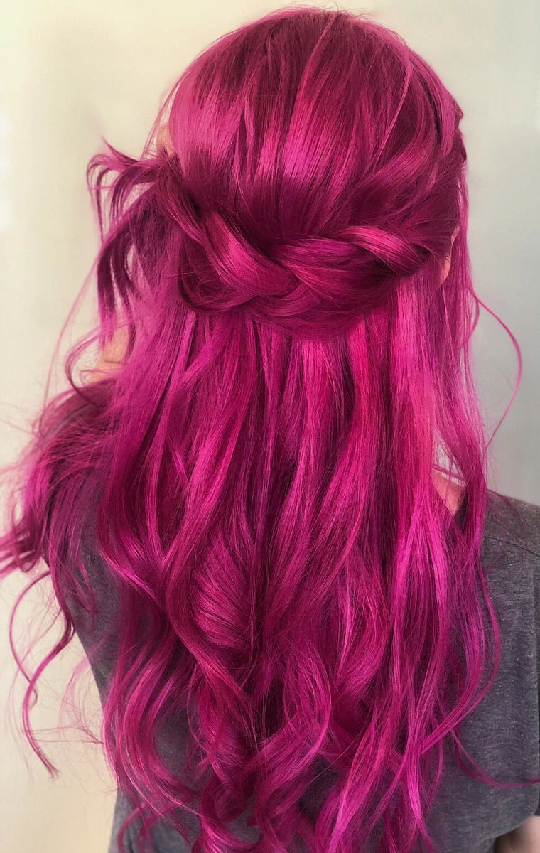 Red And Purple Hair Dye Mixed