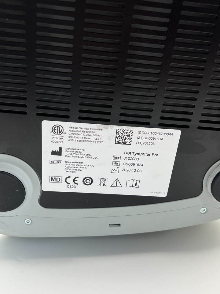 Grason Stadler GSI TympStar Pro Clinical Tympanometer 8102988 | eBay