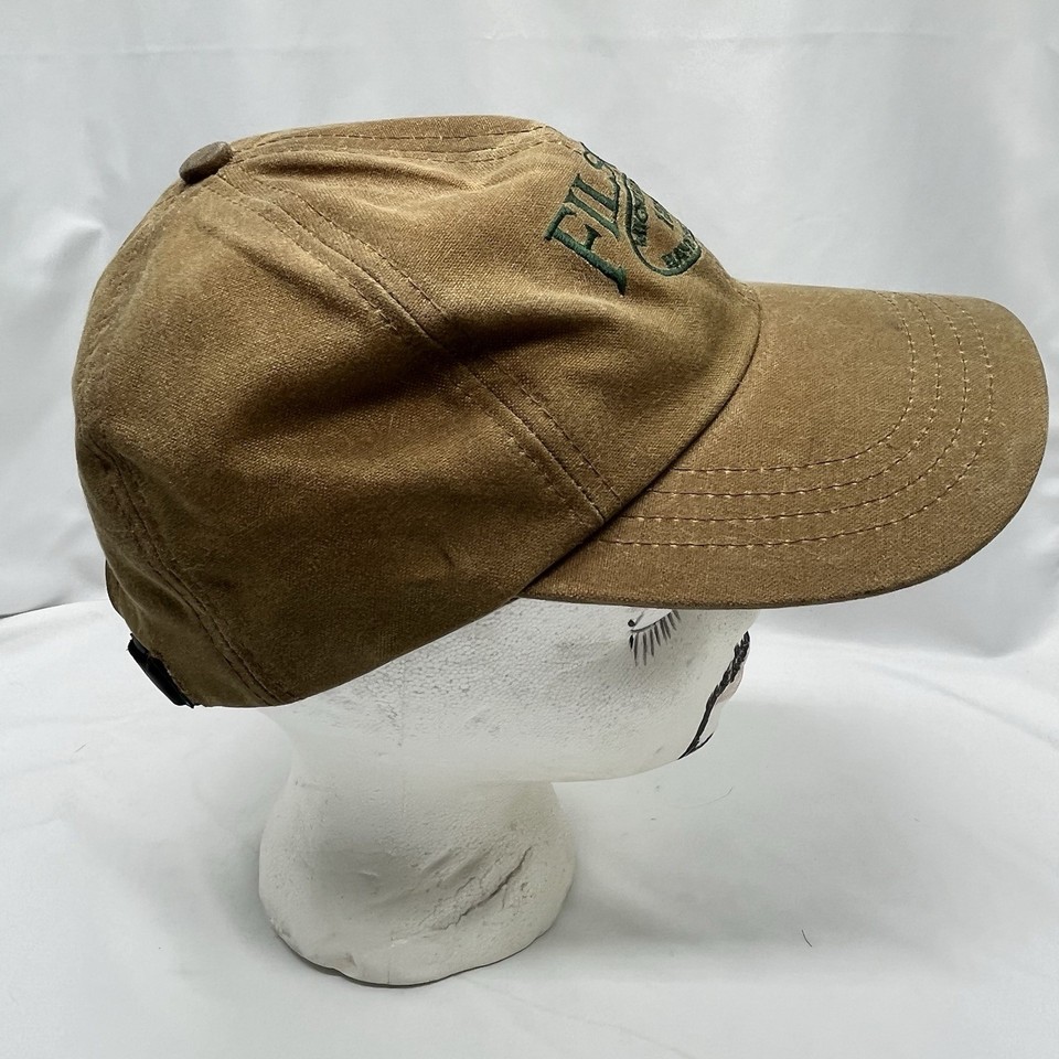 Vintage 80s 90s FILSON Waxed Tin Logger Cap Hat Made in USA Adjustable ...