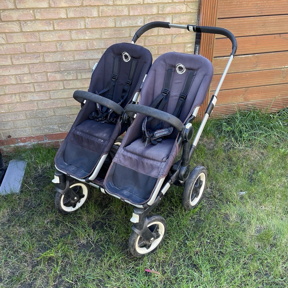 Bugaboo Donkey Duo Twin Pushchair BLACK Used | eBay UK