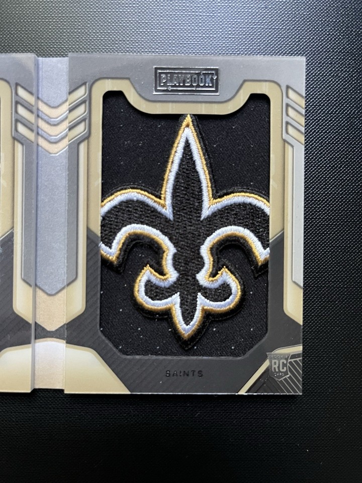 2022 Chris Olave Custom Art Card Logo Patch RC Card Saints NFL Logo ...
