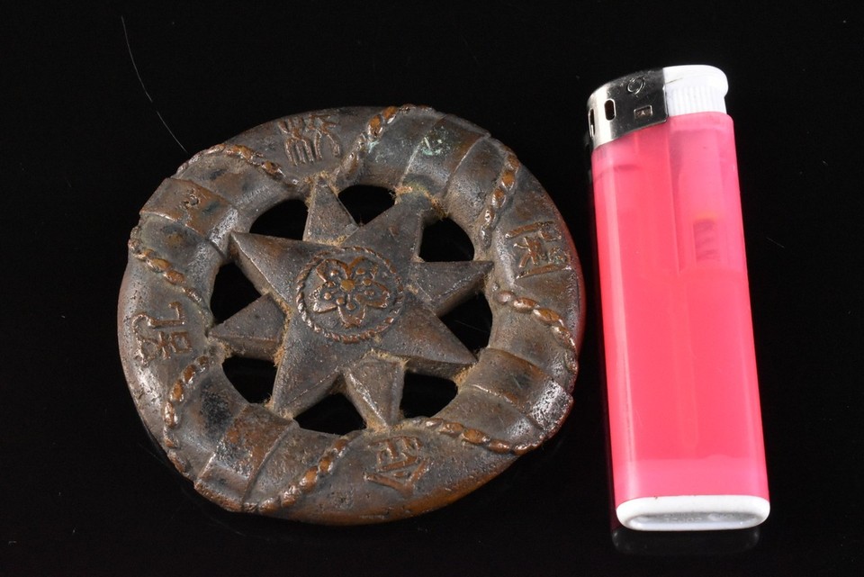 F1975: Japanese Old Copper Cherry tree sculpture PAPER WEIGHT, auto | eBay