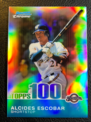 2010 Bowman Chrome Topps 100 Refractors #TPC16 ALCIDES ESCOBAR /499 ...
