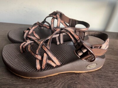 Chacos Orange Brown Strappy Toe Loop Sandals Ladies Size 7 Excellent ...