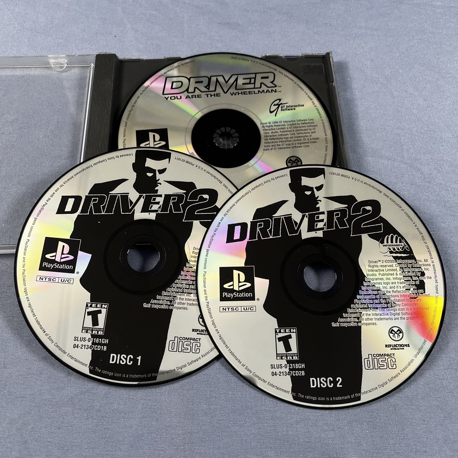 Driver 1 + Driver 2 Sony PlayStation 1 PS1 PSX PSOne Disc Only ...