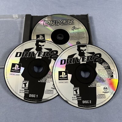Driver 1 + Driver 2 Sony PlayStation 1 PS1 PSX PSOne Disc Only ...