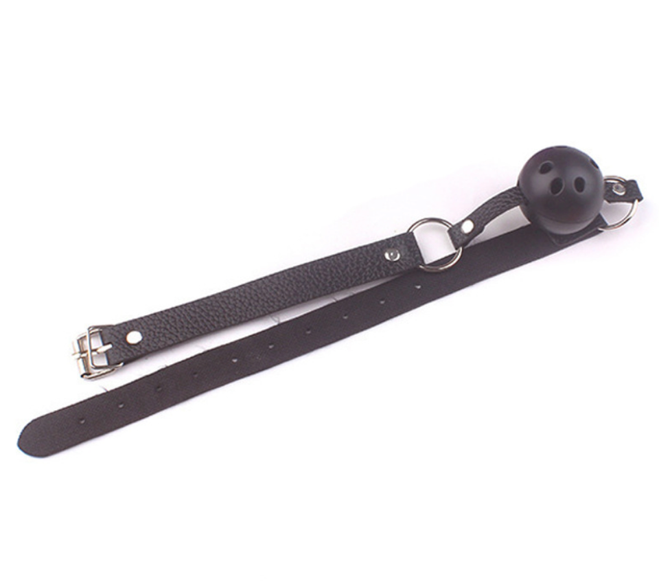 PU Leather Harness Belts Open Mouth Ball Gag Bondage BDSM Oral Plug ...