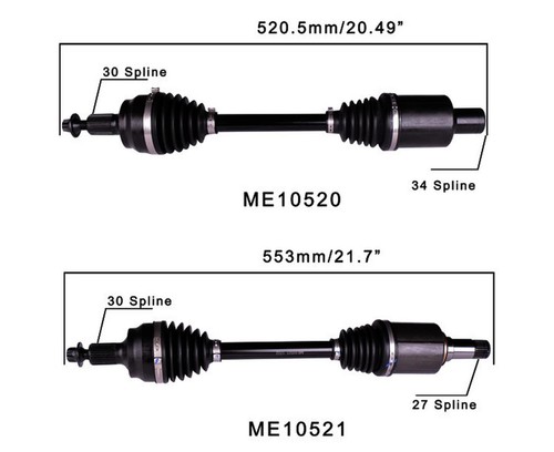 Front Left Right CV Drive Axle Mercedes Benz 2010-2016 E350 4 Door ...