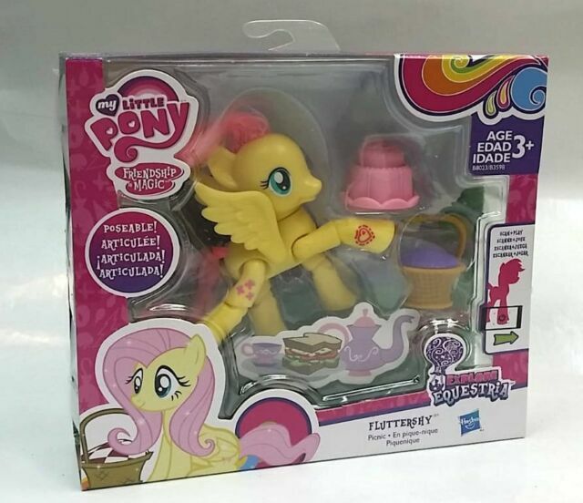 Hasbro My Little Pony Poseable Fluttershy Picnic Explore Equestria ...
