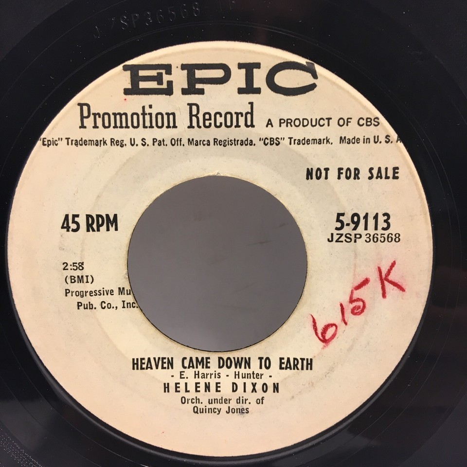 Helene Dixon - Piddily / Heaven 45 RPM - Tested VG+ Vinyl - Promo - F6 ...