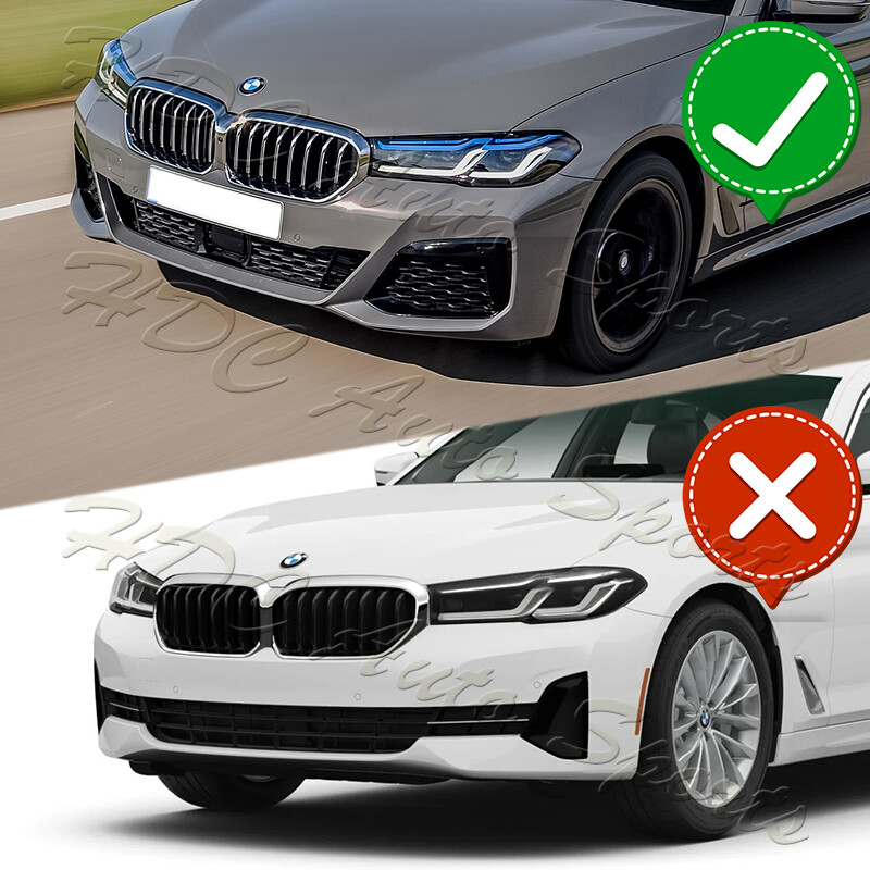 For 2021-2023 BMW 5-Series G30 M-Sport Painted Black Front Bumper ...