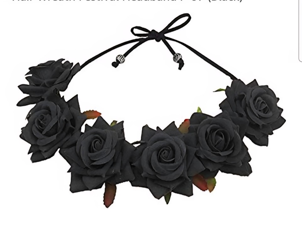 EMILY THE CORPSE BRIDE HALLOWEEN COSTUME FLOWER WREATH CROWN HANDBAND ...
