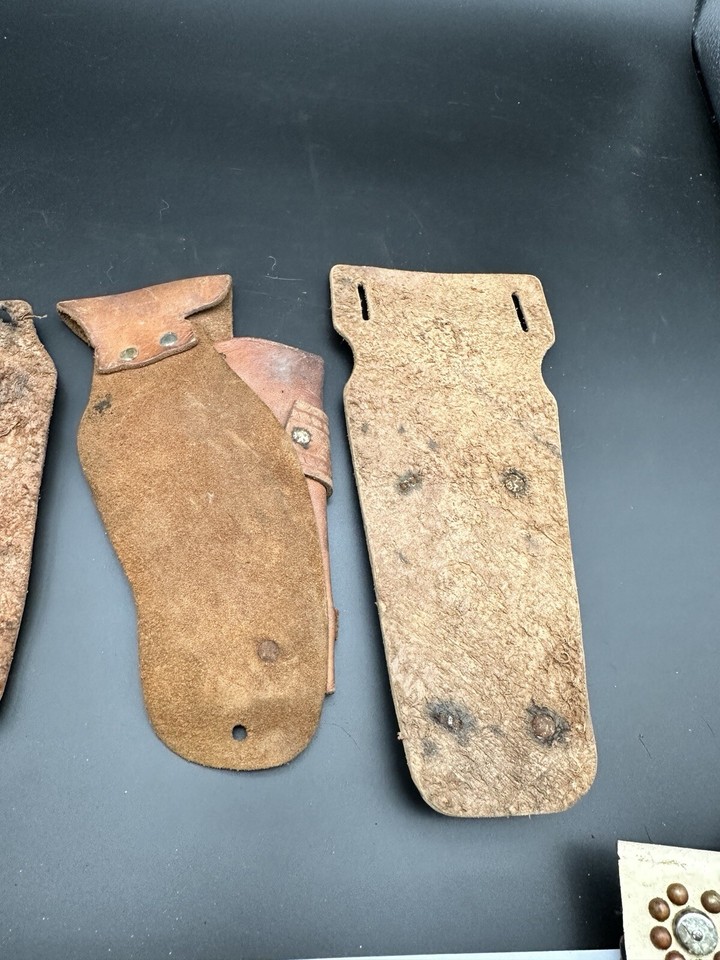 Vintage Child's Leather Toy Gun Holster Single Holsters Lot Of 3 1950s ...
