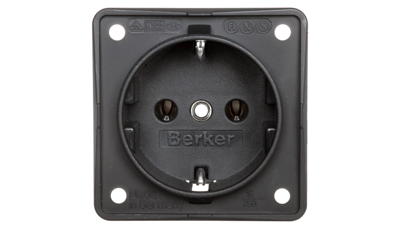 Berker Integro SCHUKO socket anthracite, matt 941852505 /T2UK | eBay
