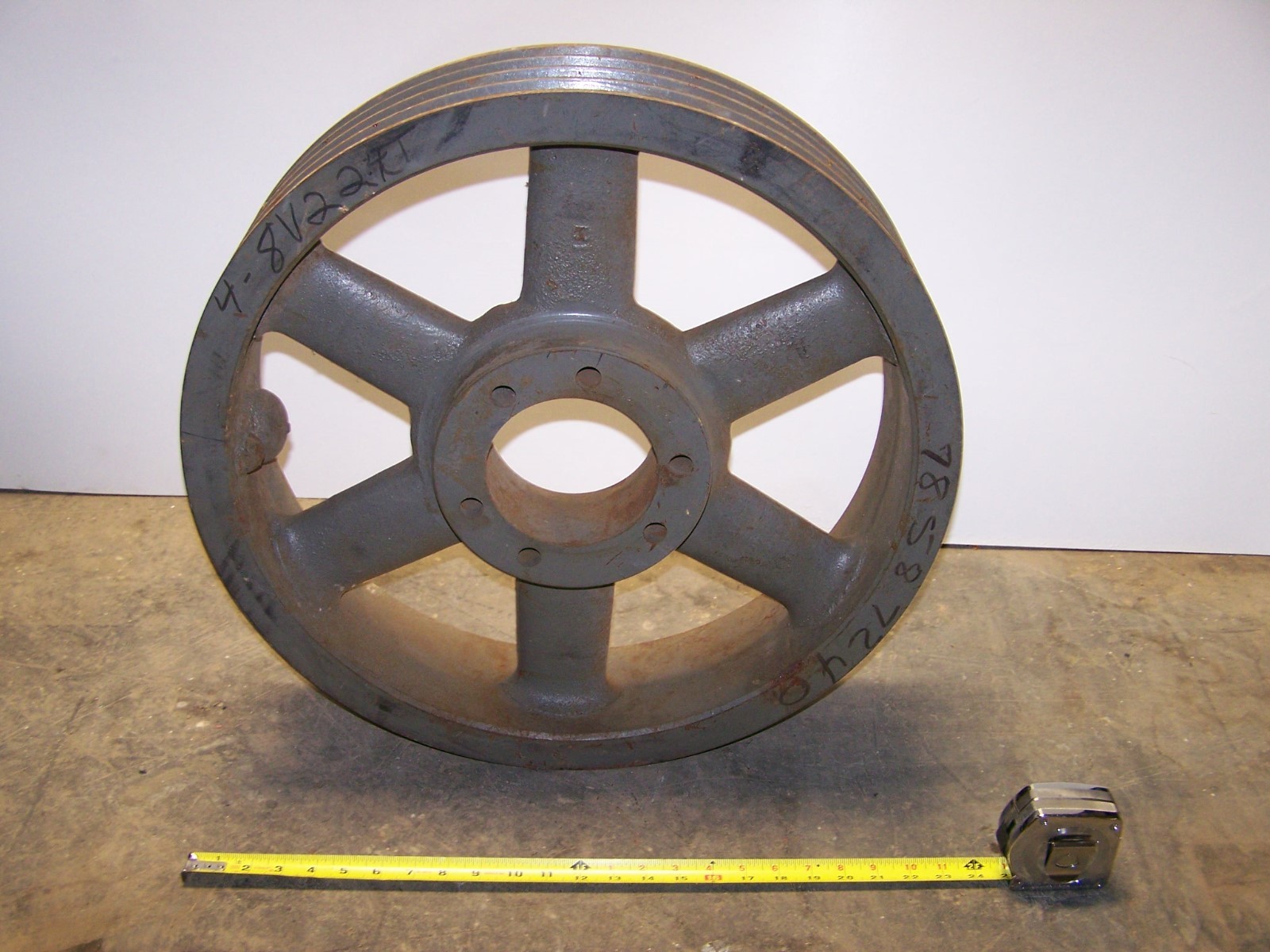 TB Woods? 4/8V224J Cast Iron Pulley Sheave 4 Groove 8V 22" OD J Bushing ...
