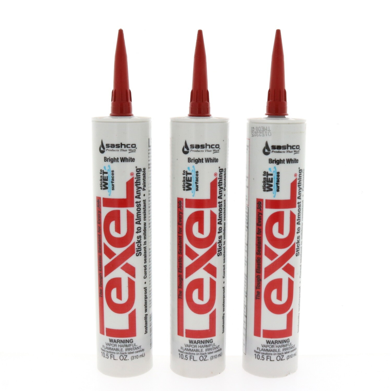 Sashco Lexel White Synthetic Rubber All Purpose Caulk 10.5 oz ~ 3-Pack ...
