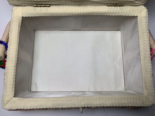 Sewing Basket Notions Keepsake Box Treasure Hope Chest Nest Vintage ...