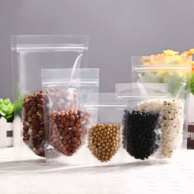 Resealable Stand Up Bags Clear Plastic Self Seal Bag Food Pouches ...