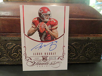 Panini Flawless Ruby Autograph Rookie Auto Chiefs Aaron Murray 03/15 ...