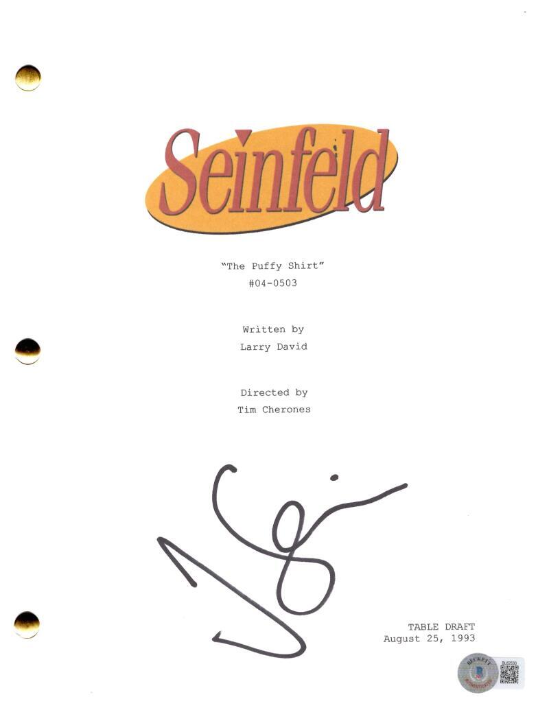 Jerry Seinfeld Signed Autograph The Puffy Shirt Script Screenplay w ...