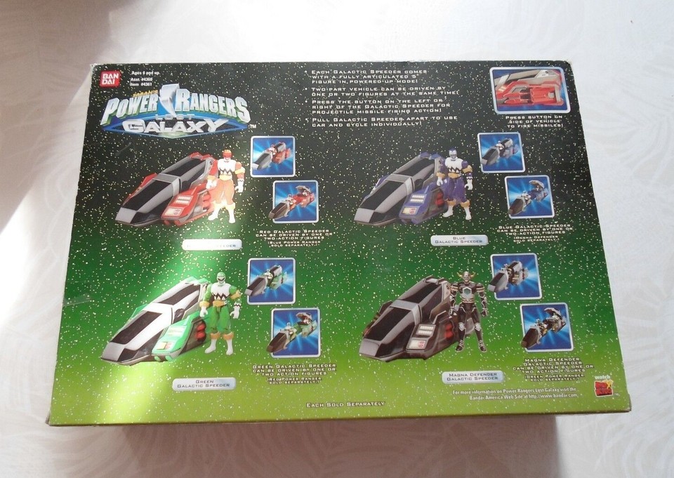 Power Rangers Lost Galaxy Galactic Speeder Red Ranger Leo Missile ...