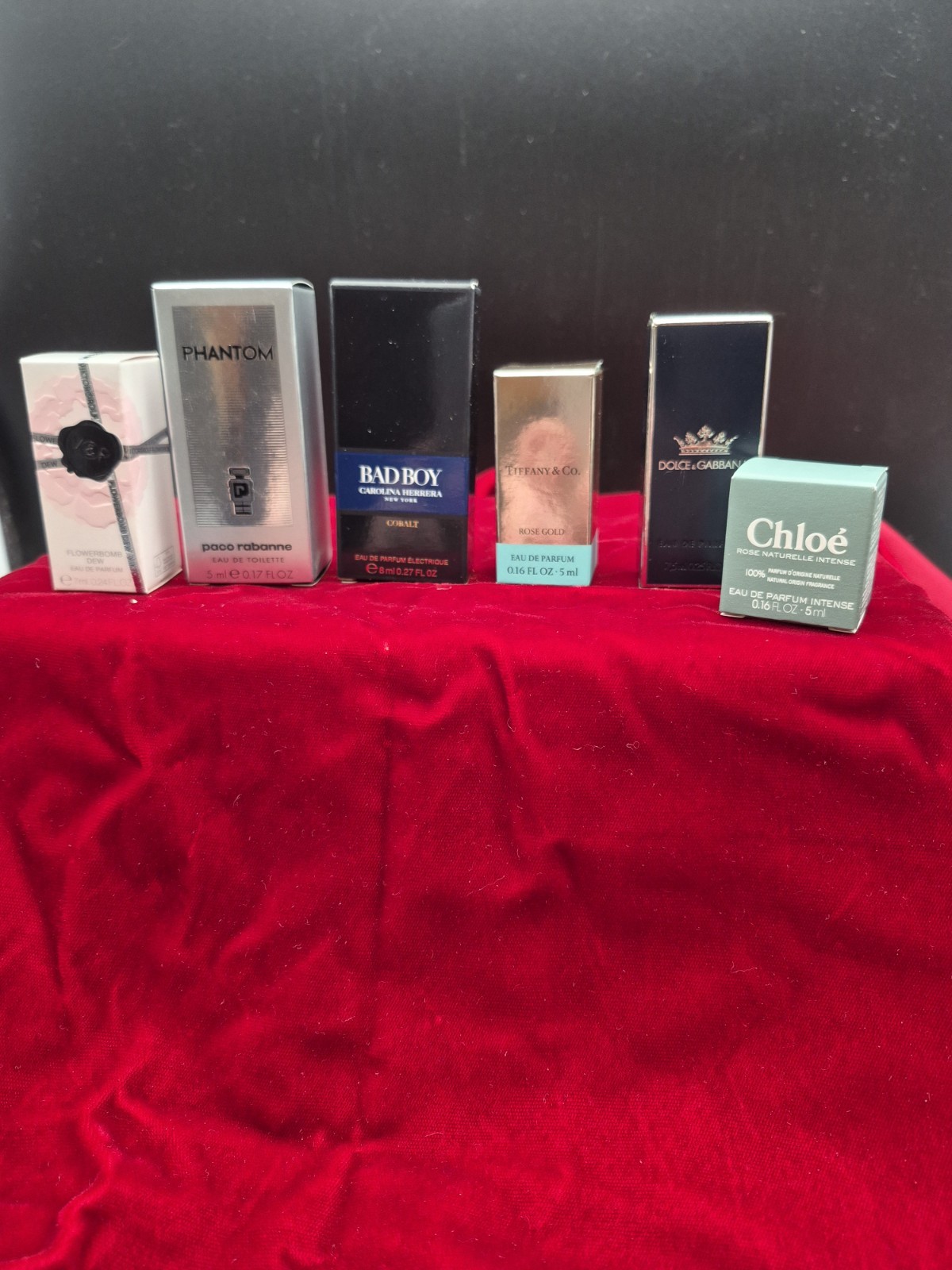 Fragrance travel size lot flower bomb. D&G EDP, Tiffany, Chloe, Phantom ...