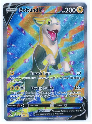 Pokemon Trading Card Game - Fusion Strike - Boltund V Full Art - 249/ ...