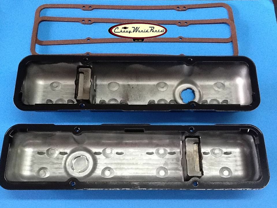 69-74 CAMARO Z28 & LT1, 69-82 CORVETTE NEW BLACK ALUMINUM VALVE COVERS ...