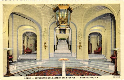 Lobby International Eastern Star Temple Washington D.C. Postcard | eBay